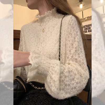 秋冬打底衫加加厚蕾丝装2026年新款气质装洋气内搭雪1226k