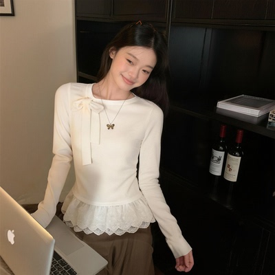 蕾丝屁帘下摆独特漂亮巨好看上衣