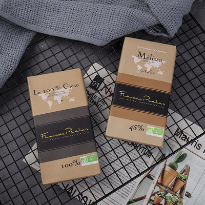 法国进口Pralus普阿鲁斯100%黑巧克力牛奶可可脂排块零食无糖礼物