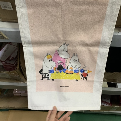清仓特价瑞典进口optodesign姆明擦手毛巾卡通洗脸帕柔软小方巾