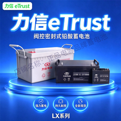 力信蓄电池LX100-12 LX65-12 LX38-12 LX24-12 LX17-12LX7-12全新
