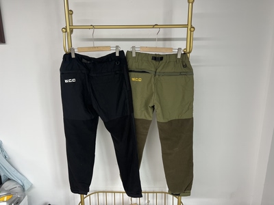 23205 日本潮牌流氓兔男士服装同款秋冬新款摇绒拼接保暖束脚长裤