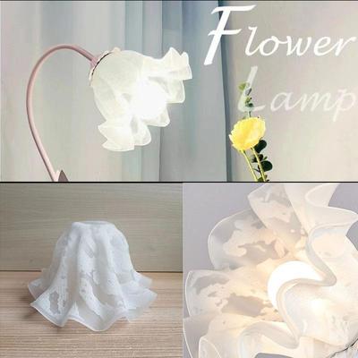 玻璃灯罩外壳花朵形状E27螺口台灯 吸顶灯吊灯4cm口灯罩透光性好