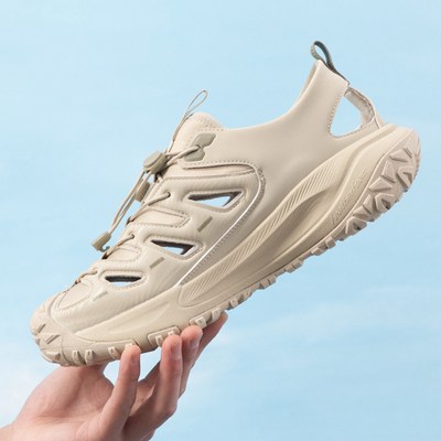 凉鞋洞洞鞋特步男鞋正品飞石耐磨