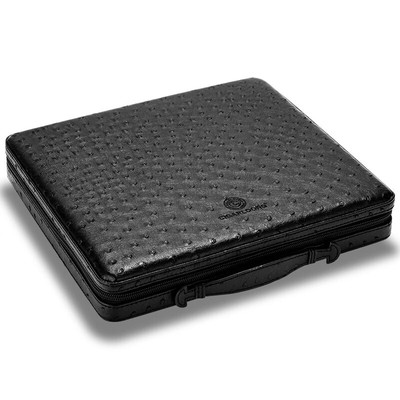 茄龙 （CIGARLOONG）雪茄盒雪松木牛皮革金属拉链轻奢便携礼盒装