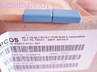B32672L8102J  薄膜电容器   700V1000PF  1nf  15mm 西门子EPCOS