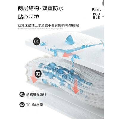 罩防水全包床笠床罩席思乳胶床垫拉炼式防尘床套梦六罩面LER保护