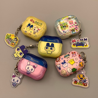 呆萌可爱拓麻歌子甜心吉麻美吉带挂件苹果AirPods4代无线蓝牙耳机套AirPods3个性趣味AirPodspro1/2/3防摔套