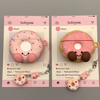 可爱粉色jelycat甜圈适用