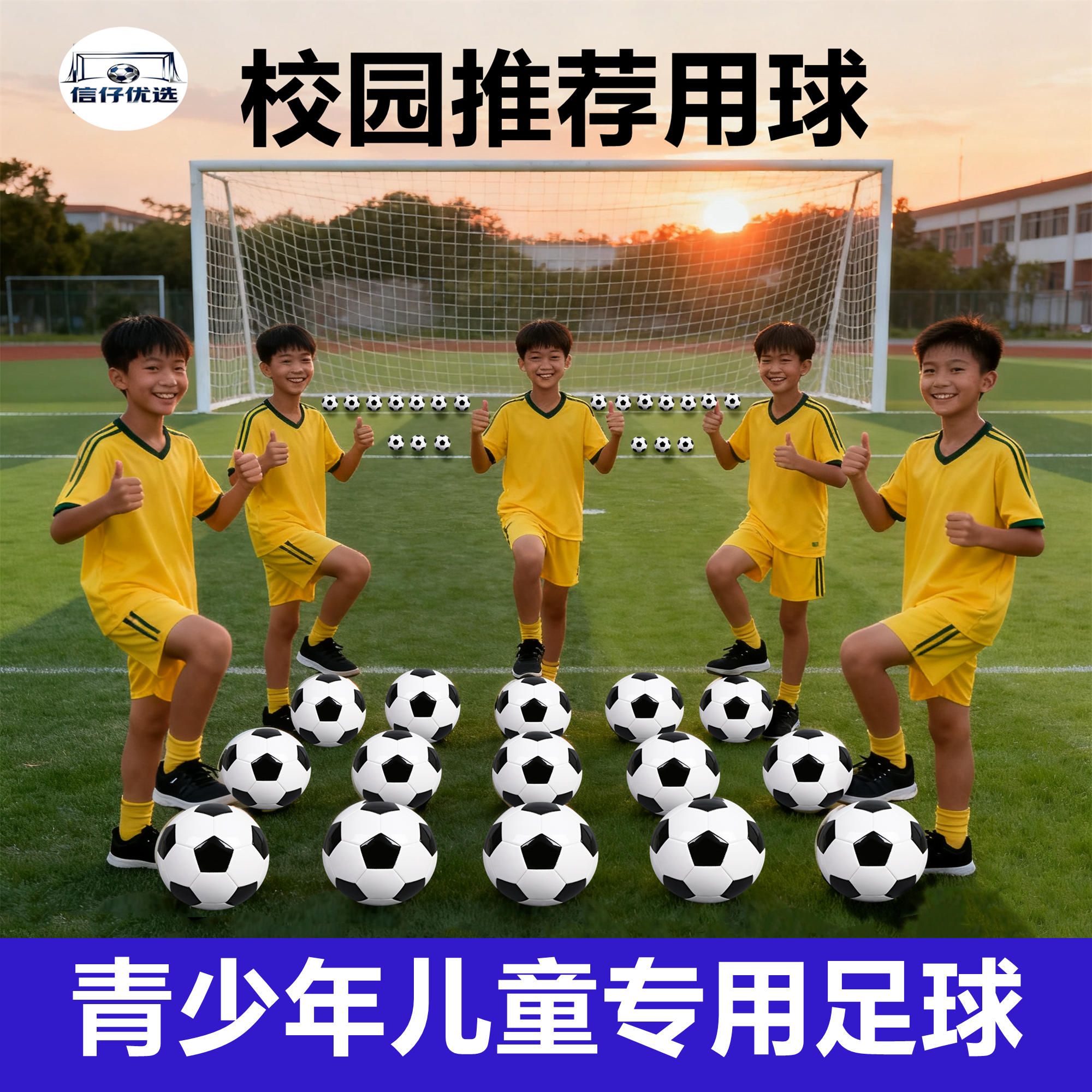 足球儿童小学生专用3号4号5号耐磨幼儿园青少年专业中考训练用球