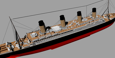 Titanic泰坦尼克号游轮模型3D图纸数模SW三维建模Solidworks设计