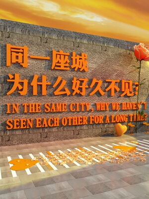 同一座城市为什么好久不见网红打卡拍照区布置背景小院墙面装饰