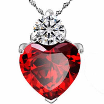 Jewelry Heart Zircon Pendant Star Heart Necklace
