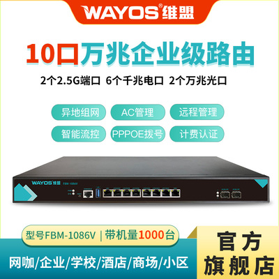 wayos维盟万兆路由扩WAN叠加