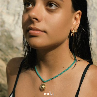 waki 马耳他之夏 Malta Summertime 薄荷色系海螺吊坠串珠项链