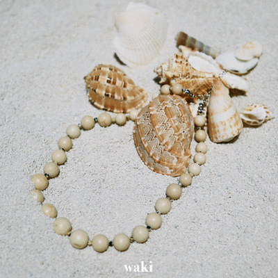 waki 夏威夷果 Macadamia 米色系度假感手工串珠项链