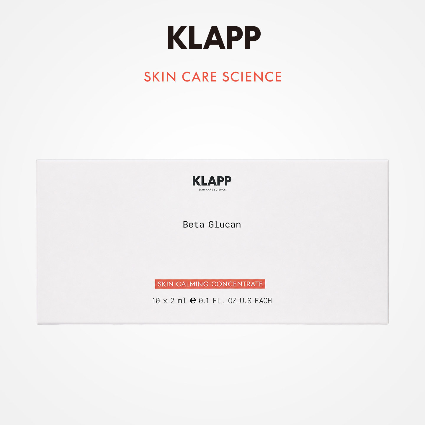 KLAPP德国原装进口专业院线品牌科莱璞贝塔葡聚糖舒缓精华液10支