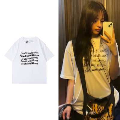 金玟池Minji同款状态不好短袖T恤