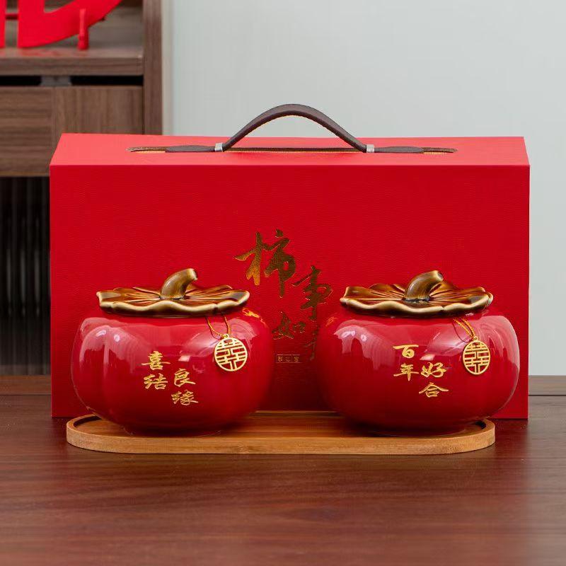乔迁之喜柿柿如意柿子家居装饰礼物礼盒生日结婚仪式摆件新居入宅