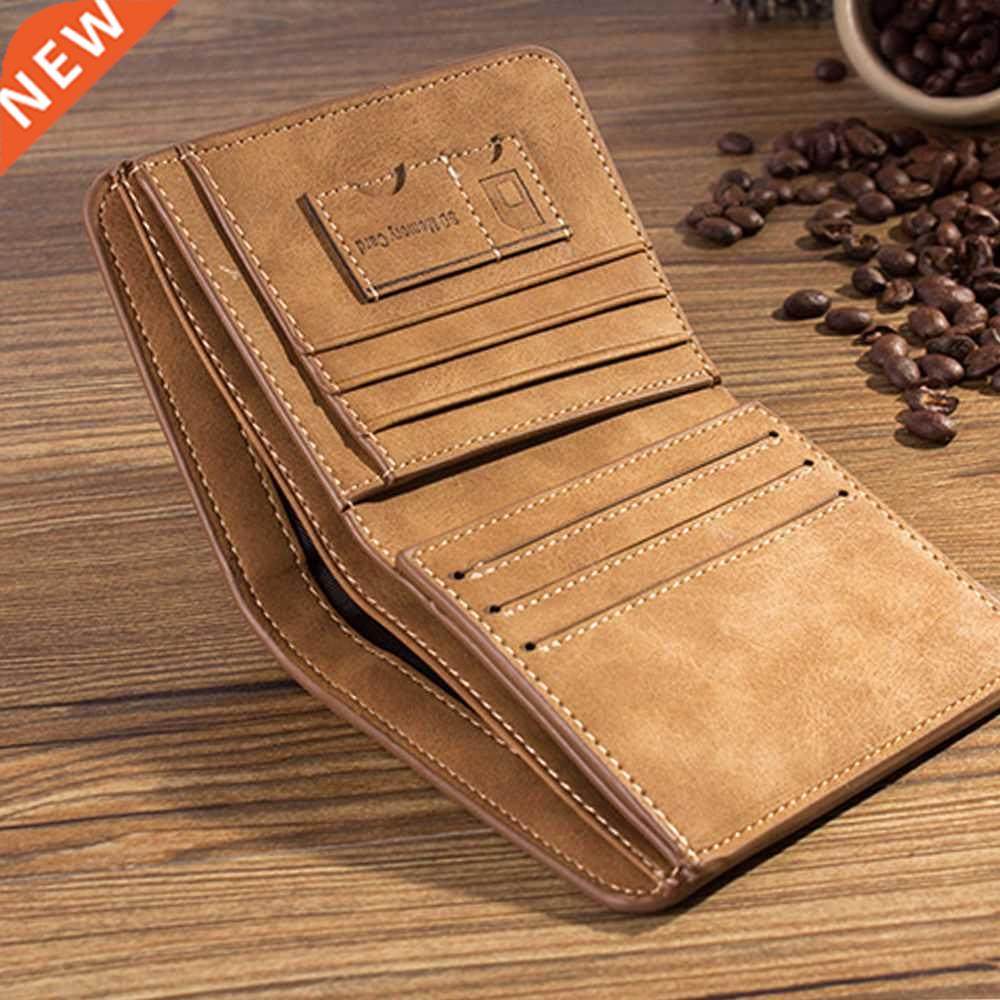 Men's Wallet Foldable Small Money Purses Leather Wallet Luxu_虎窝淘