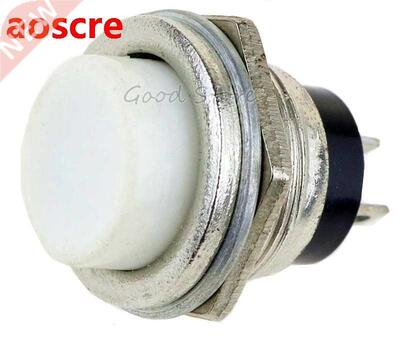5PCS DS-212 Momentary SPST NO White Round Cap Push Button Sw