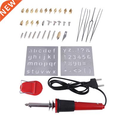 40pcs 30W Iron Pen Burning Pen Set Pyrography Tools Tips Alp