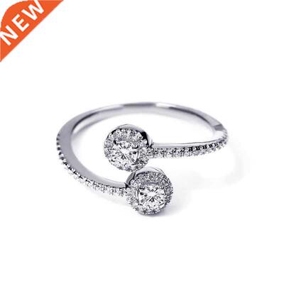 Tianyu Gems Silver Women Rings .5mm Moissanite Unique Desig