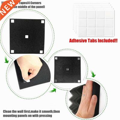 6/12/24Pcs Studio Acoustic Foam Panels Soundproof Sponge Dif