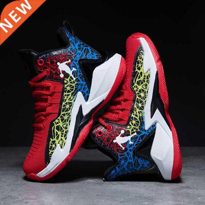 Boys Basketball Shoes Thick Sole Soft Kids Sneakers Non-Slip
