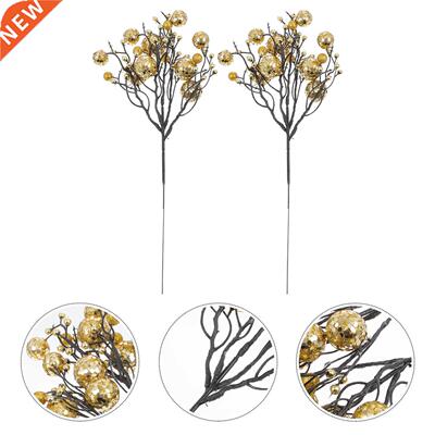 2Pcs Simulated Berry Branch  Wreath Berry Decor Creative