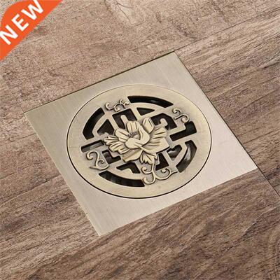 100*100mm square brass Antique copper floor drain bathroom