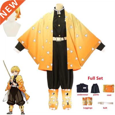Anime Demon Slayer Kimetsu no Yaiba Agatsuma Zenitsu Cosplay
