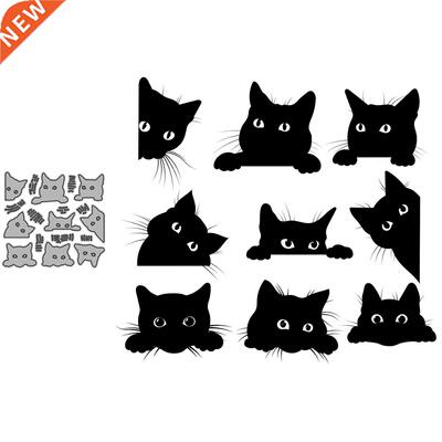 Cute Probe Cat Set Scrapbooking Paper Die Cut Stencils Metal
