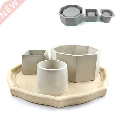 DIY Flower Pot Silicone Mold Clay Cement Flower Pot Mold