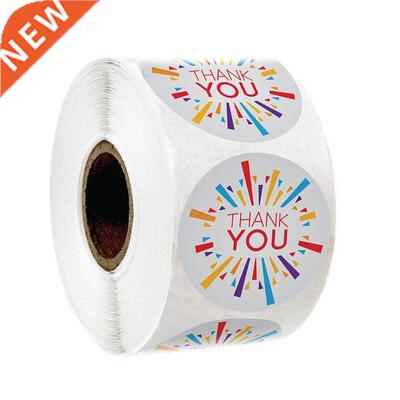 100-500 Pcs Thank You Stickers Seal Labels 1inch Color Stick