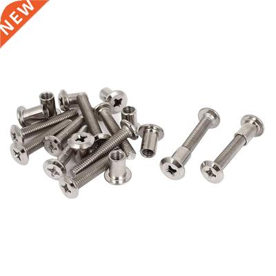 6x35mm Cross Countersunk Screw Bolts Barrel Nuts 10sets
