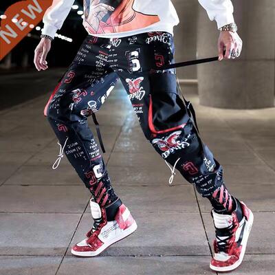 Block Pocket Patchwork Cargo Joggers Men 2022 New Setwear Hi