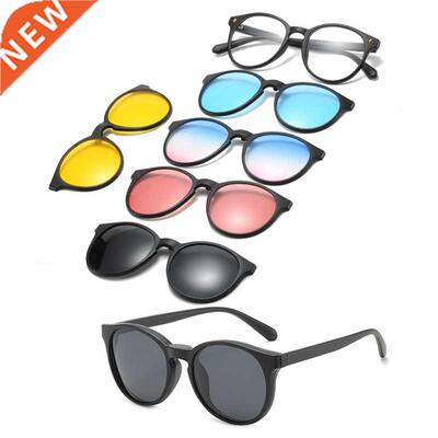 5 In 1 Custom Men Women Polarized Optical Magnetic Sunglasse