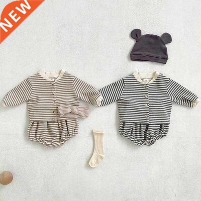2021 Autumn New Baby Boy Outfit Long Sleeve Tops Striped Jac