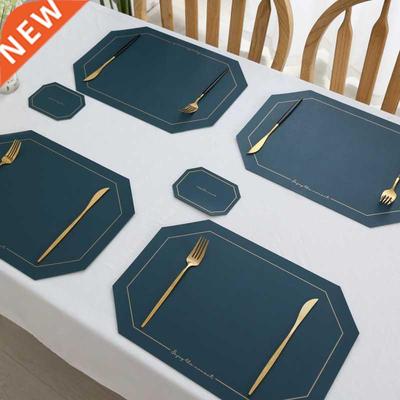 Tableware Pad Placemat PU Leather Table Mat Heat Insulation
