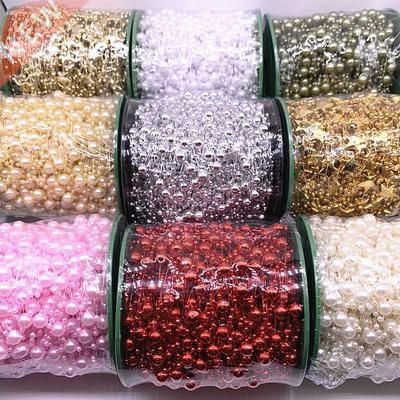 5 Yards 3-8mm Fishing Line Artificial Pearls Flower Beads Ch
