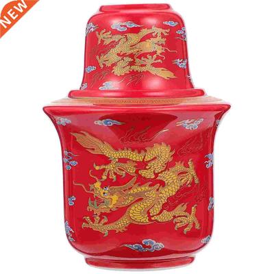 1 Set Chinese Style Ceramic Warmer Household Drinking Cups