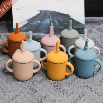 Baby Silicone Feeding Cups With Straw Portable Drinkware
