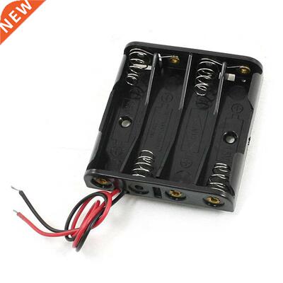 2Pcs Rectangle 4 x 1.5V AAA Holder Box w Wire Leads