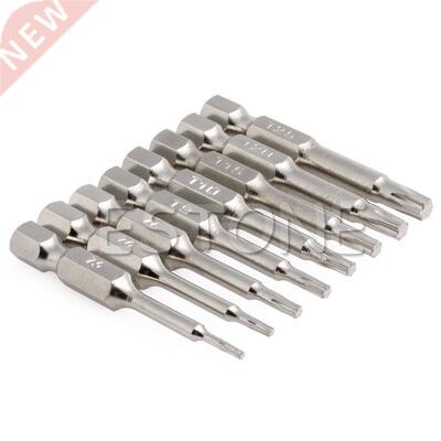 8Pcs Head Bits S2 Chrome Plated Steel 50mm Torx Bit Set H02