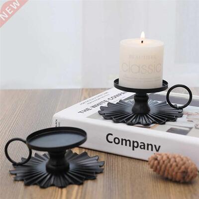 Iron European Candlestick Stand Candle Holder Vintage Retro