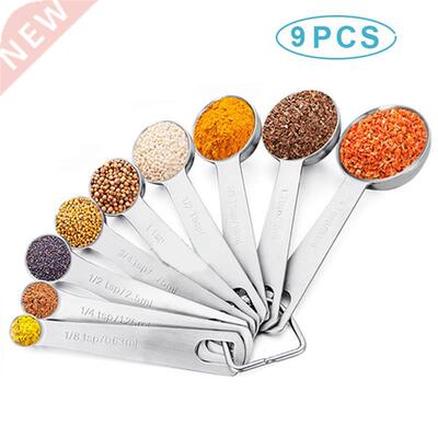 Measure Scoop 9pcs/set Kitchen Baking Tools Stainless Steel
