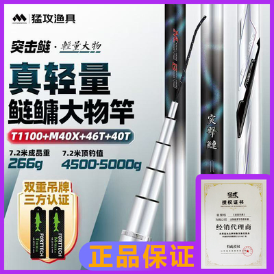 突击鲢轻量大物竿鲢鳙鱼竿手竿超轻超硬台钓杆碳素综合钓鱼竿