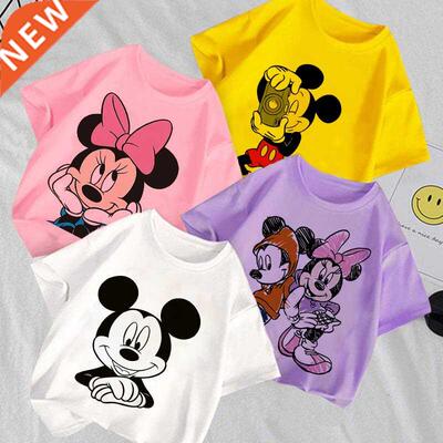 New Children's 4 Colors T Shirts Mickey Mouse Minnie Print C