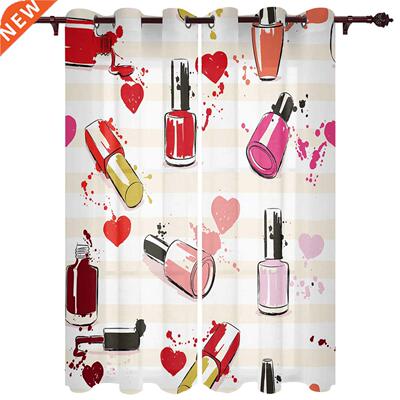 Cosmetic Nil Polish Femle Crtoon Window Curtins for